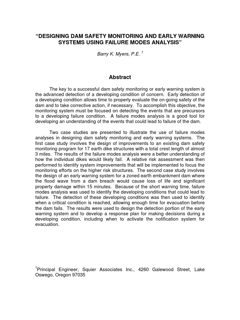 Dam Safety Monitoring with FMA Insights | PDF | Dam | Spillway