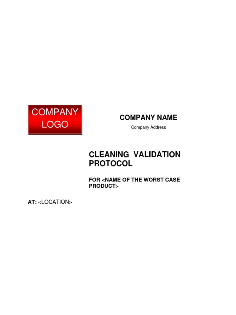 Cleaning Validation Protocol | PDF | Verification And Validation ...