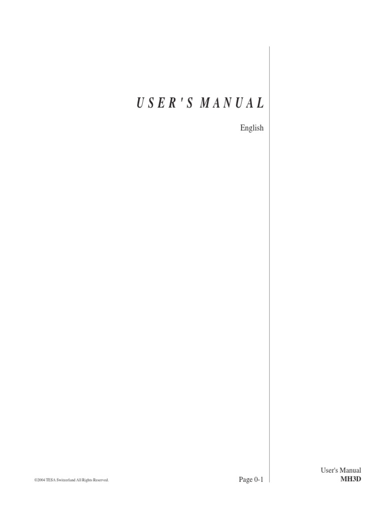 Mh3d Users Manual | Download Free PDF | Screw | Bearing (Mechanical)