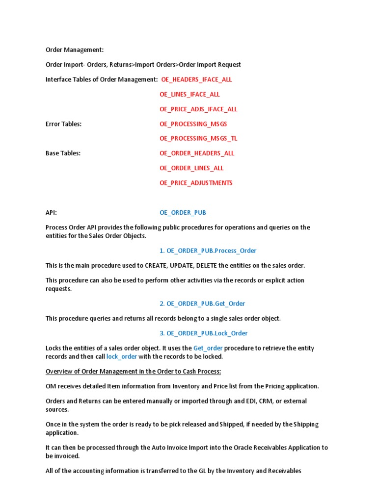 O2C With Table Details | PDF | Accrual | Application Programming Interface