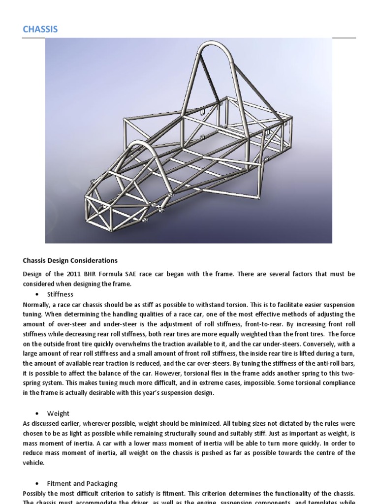 FSAE Chassis Design Overview | PDF | Resonance | Composite Material