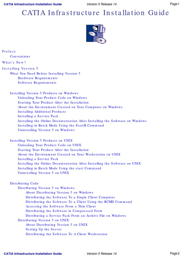 CATIA V5 Admin Install Guide | PDF | Microsoft Windows | Computer ...