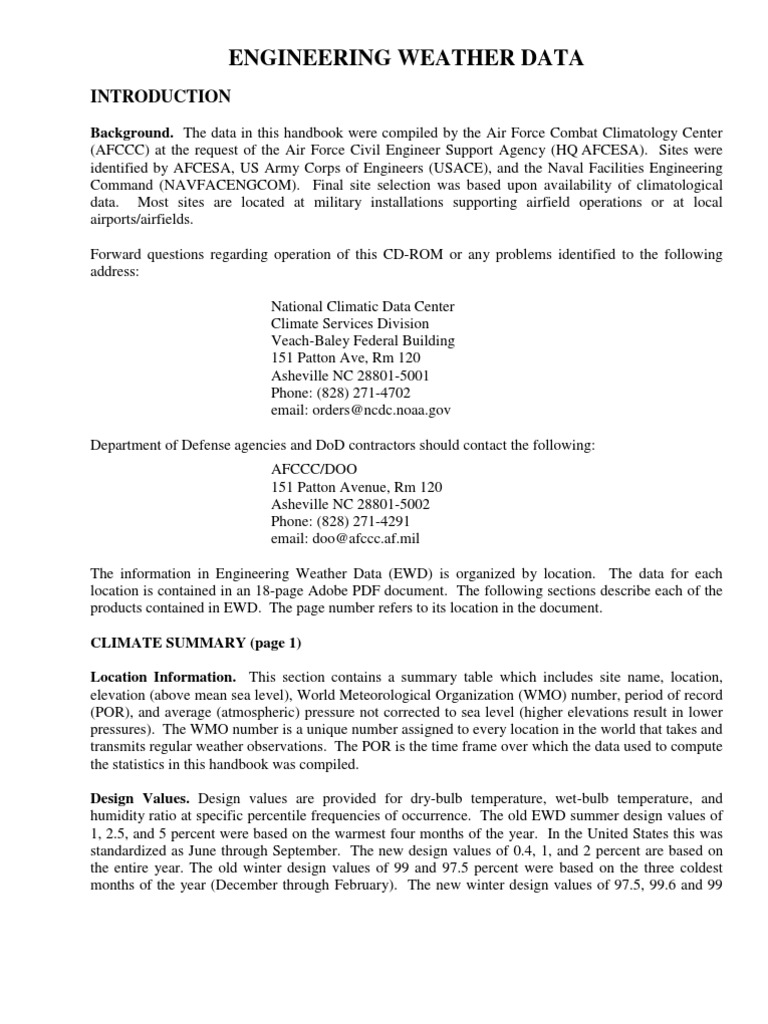 Example Engineering Weather Data Sheet | Download Free PDF | Air ...