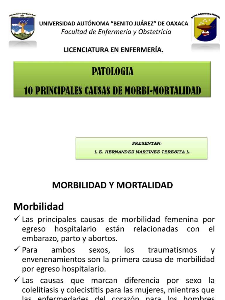 10 Primeras Causas Morbimortalidad | Condicion cronica | Estadísticas ...