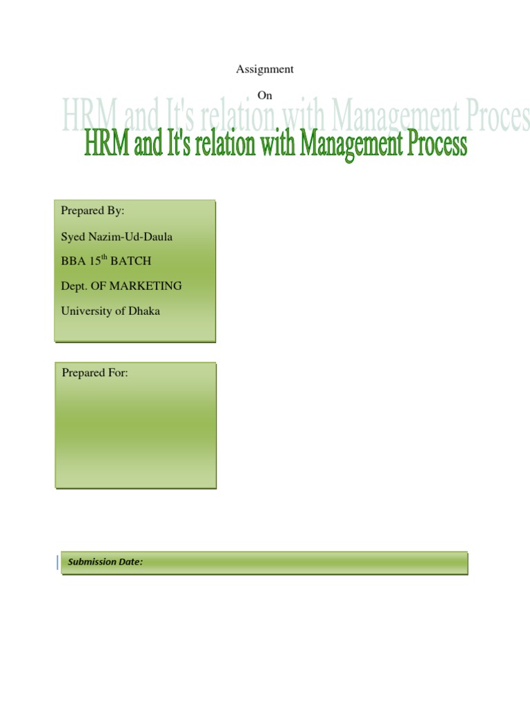 HRM's Role in Management Success | PDF | Human Resource Management ...