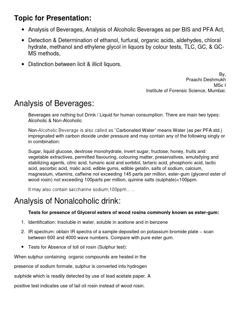 Topic For Presentation | PDF | Ethanol | Alcohol