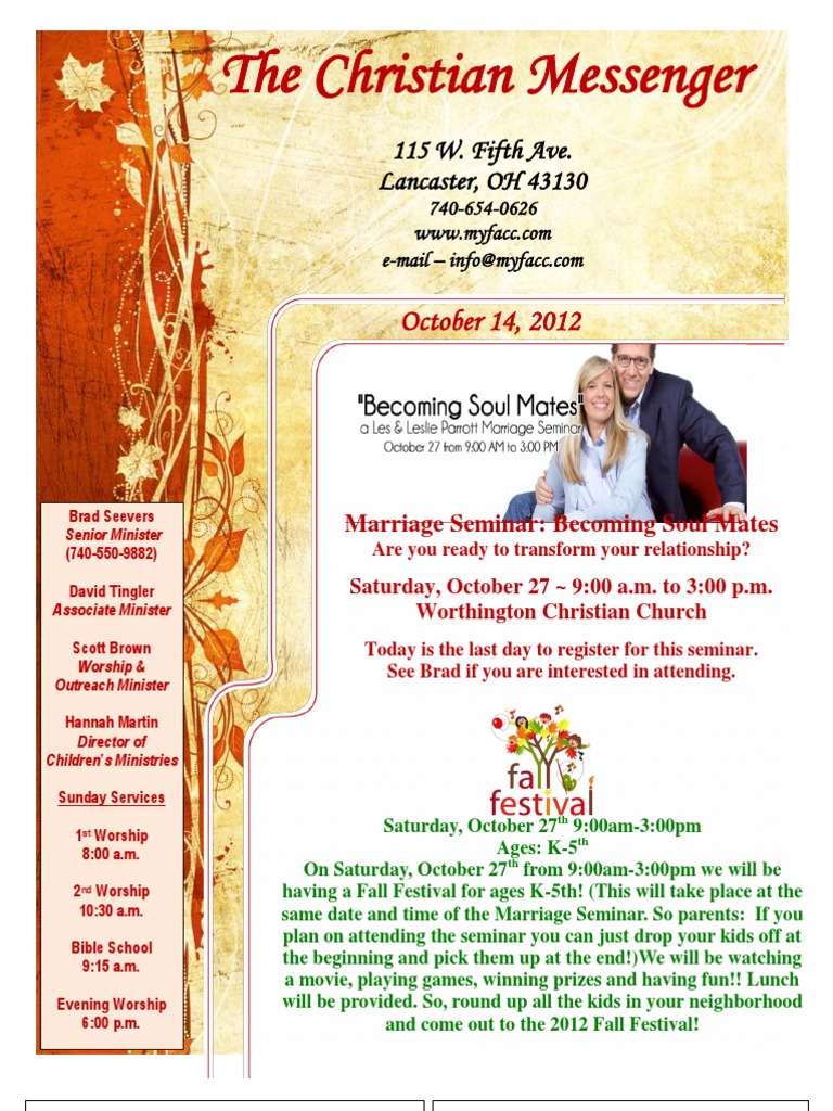 The Christian Messenger: October 14, 2012 | PDF | Confession (Religion ...