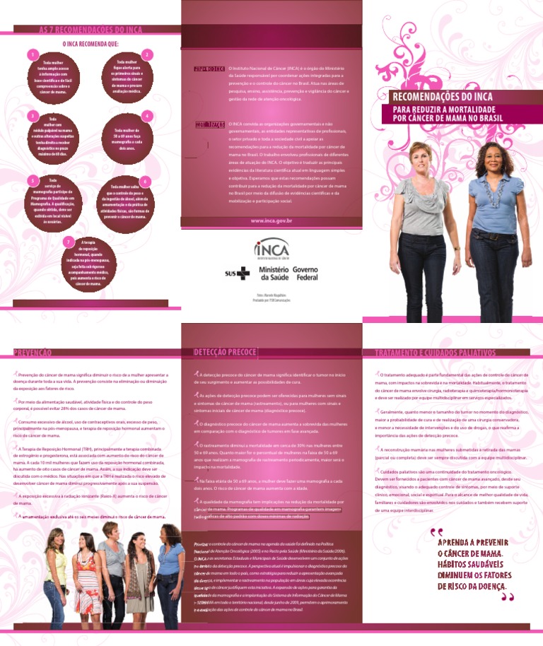Folder Outubro Rosa | PDF | Câncer de mama | Câncer