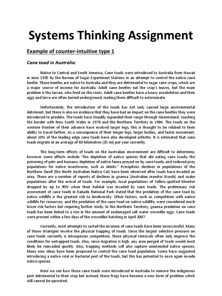 Systems Thinking - Counter Intuitive | PDF | Conservation | Ecosystem