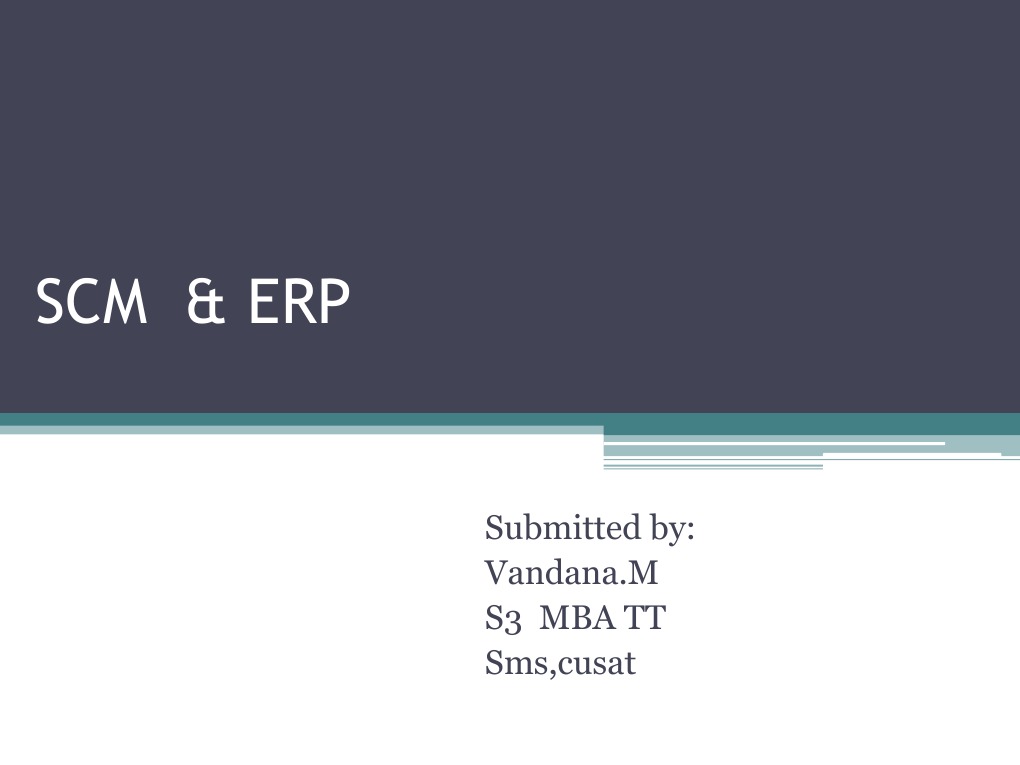 SCM & Erp | PDF | Supply Chain Management | Supply Chain