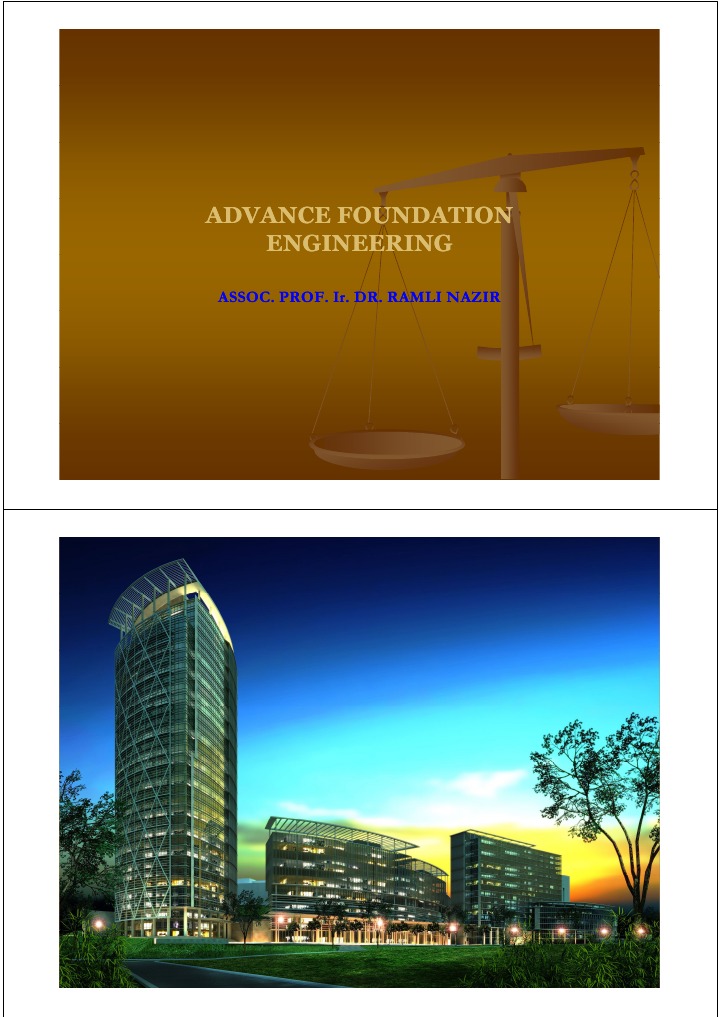 Advance Foundation Engineering Design Principles | PDF | Geotechnical ...