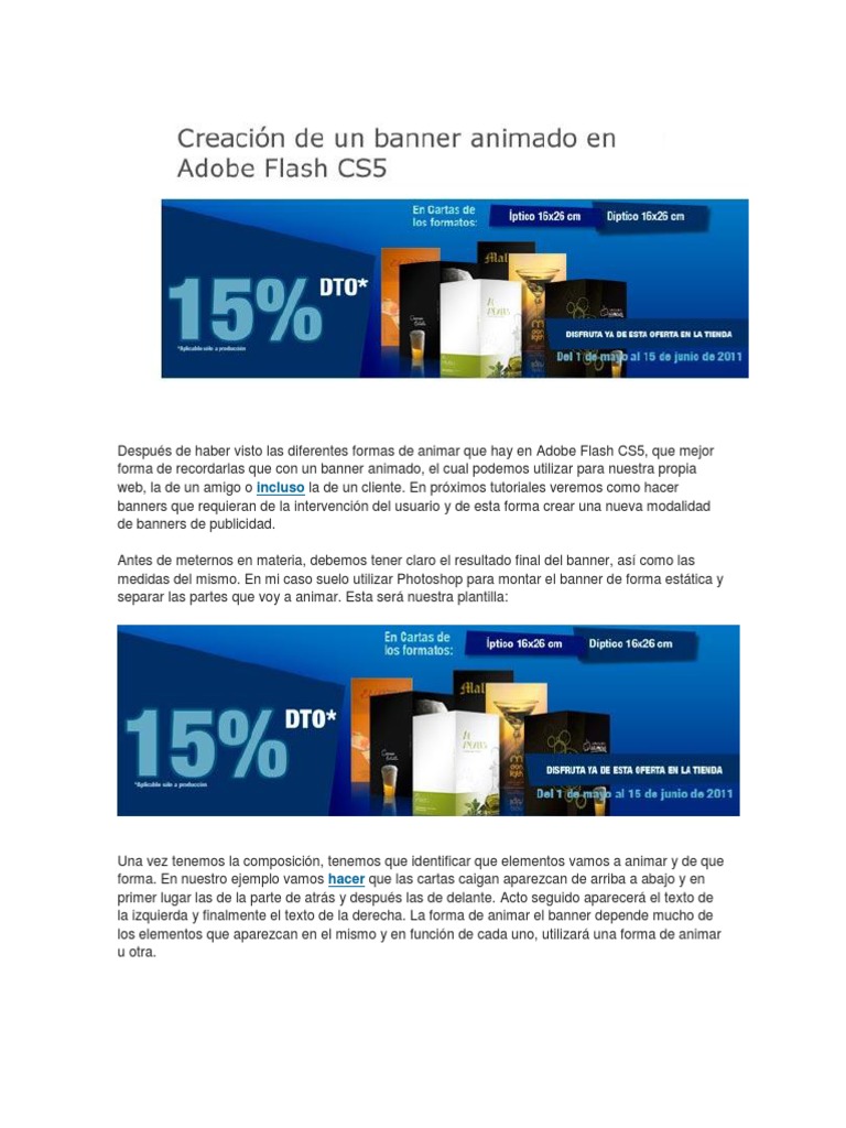 Como Hacer Un Banner en FLASH CS5 | PDF | Adobe Flash | Animación
