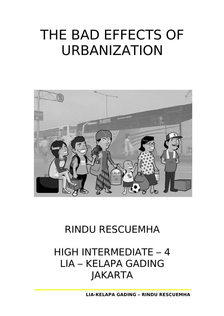 The Bad Effects of Urbanization | PDF | Urbanization | Village