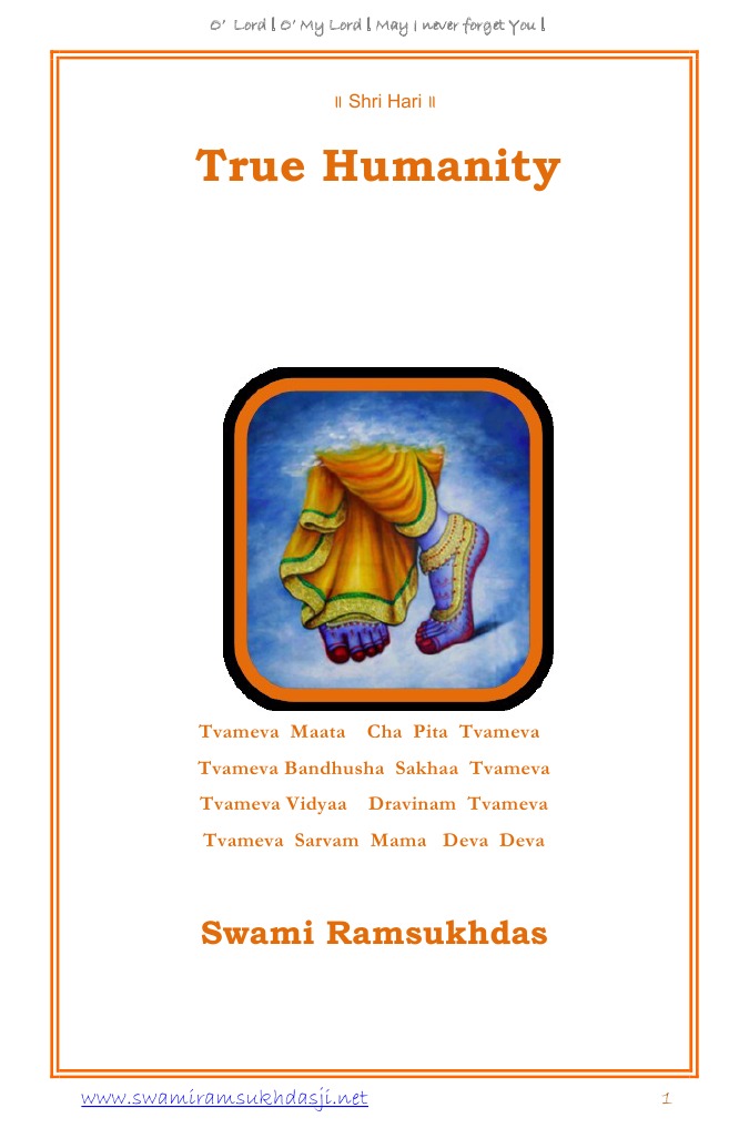 True Humanity: Swami Ramsukhdas | PDF | Suffering | Compassion