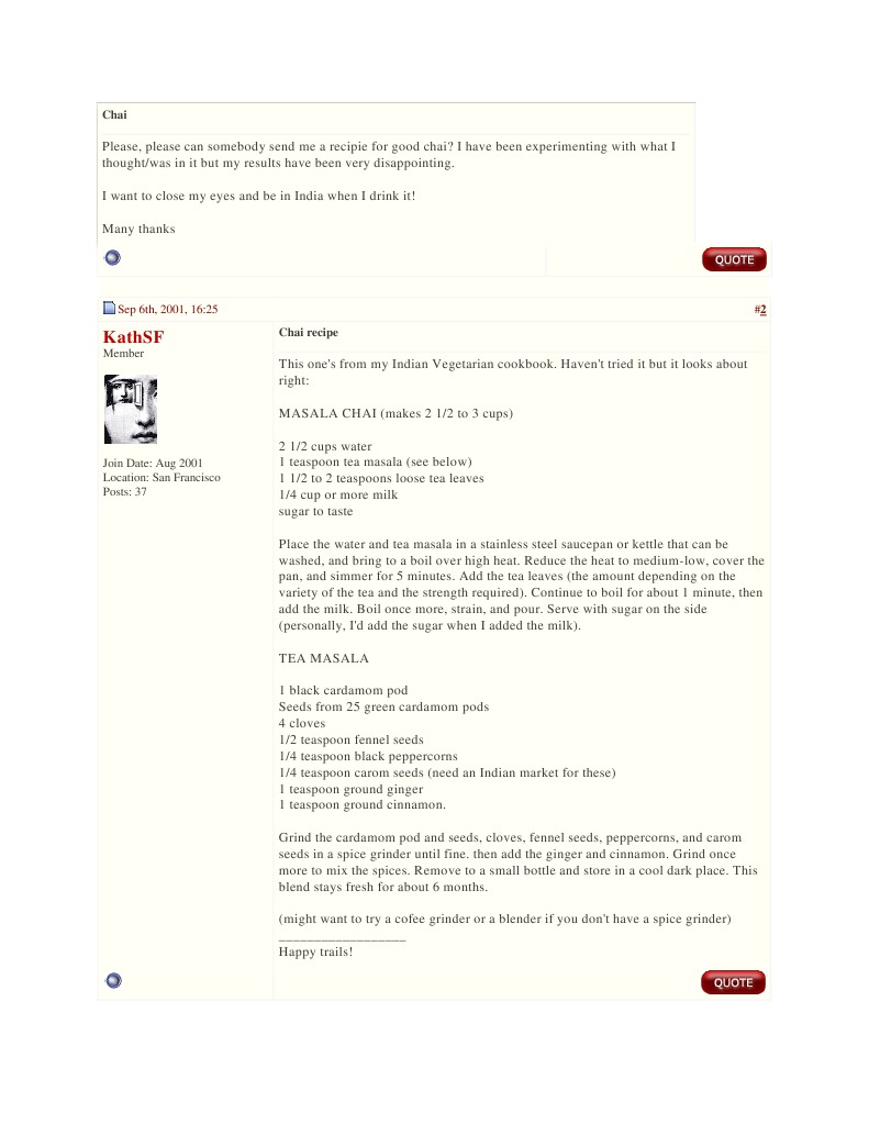 Chai | PDF | Hot Drinks | Foods