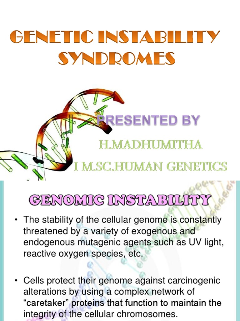 Cancer Genetics-Genetic Instability | Dna Repair | Dna