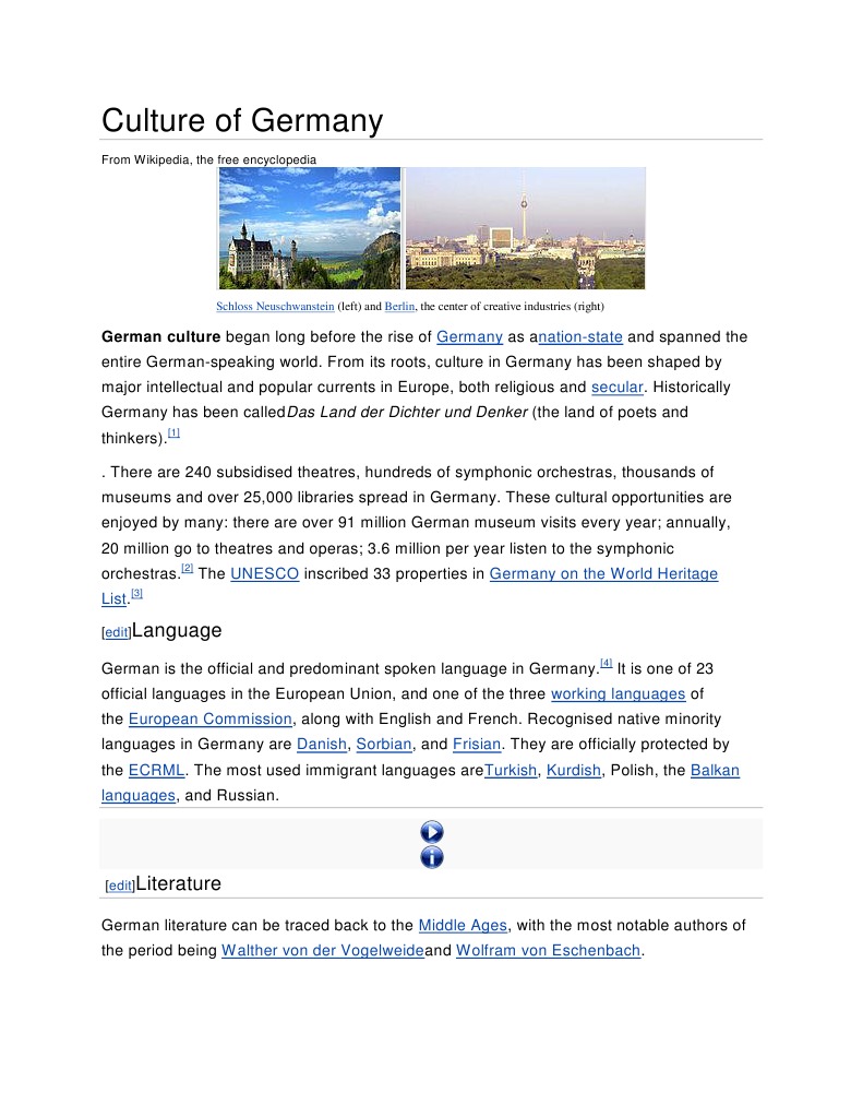 Culture of Germany | PDF | Cinema Of Germany | Germany