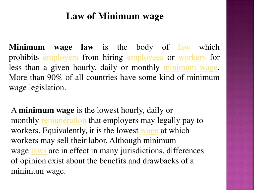 Law of Minimum Wage | PDF | Minimum Wage | Employment Compensation