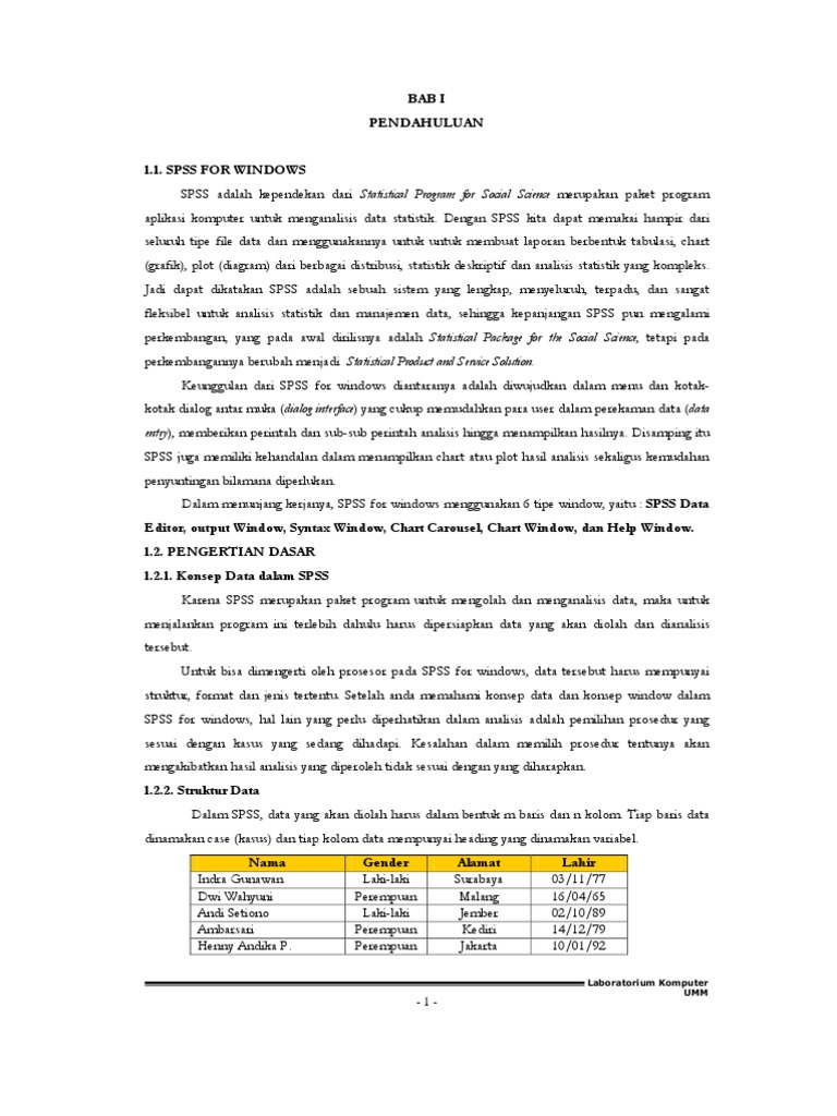 Tutorial Spss Dasar | PDF