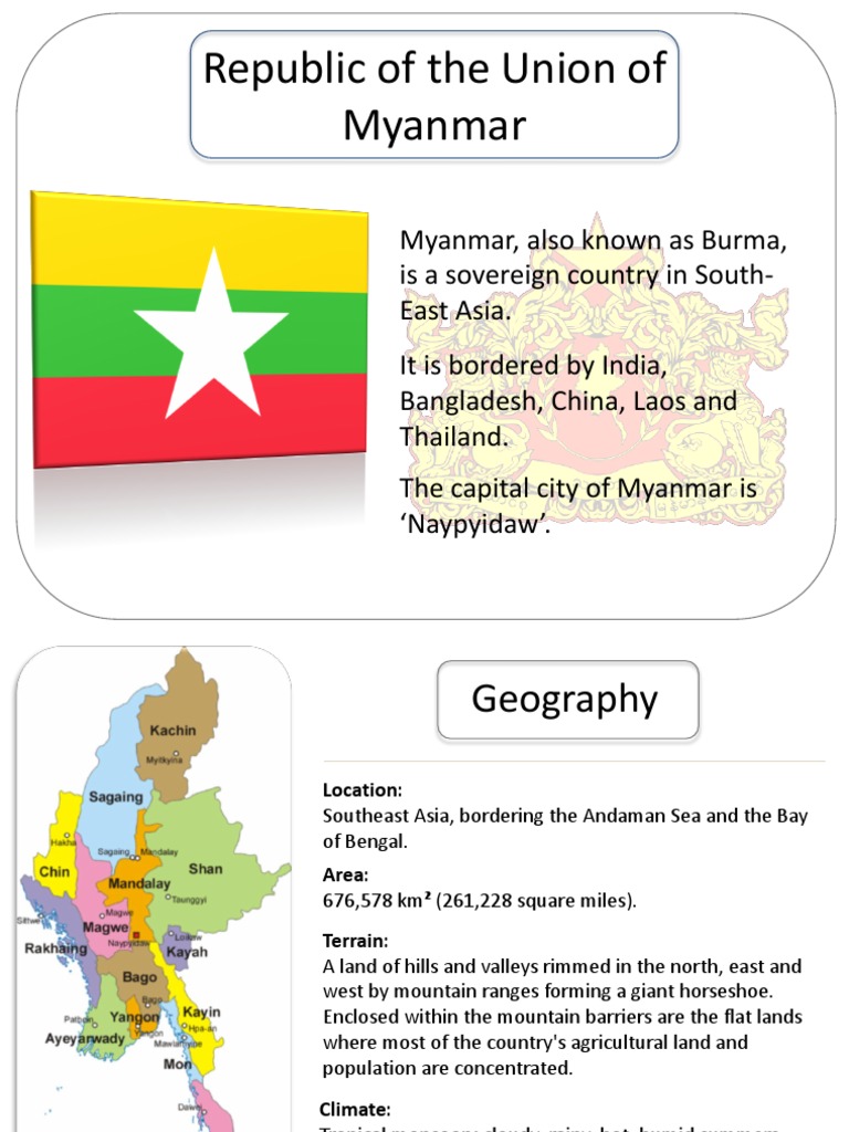 Myanmar: Geography and Demographics | PDF | Myanmar | Economies