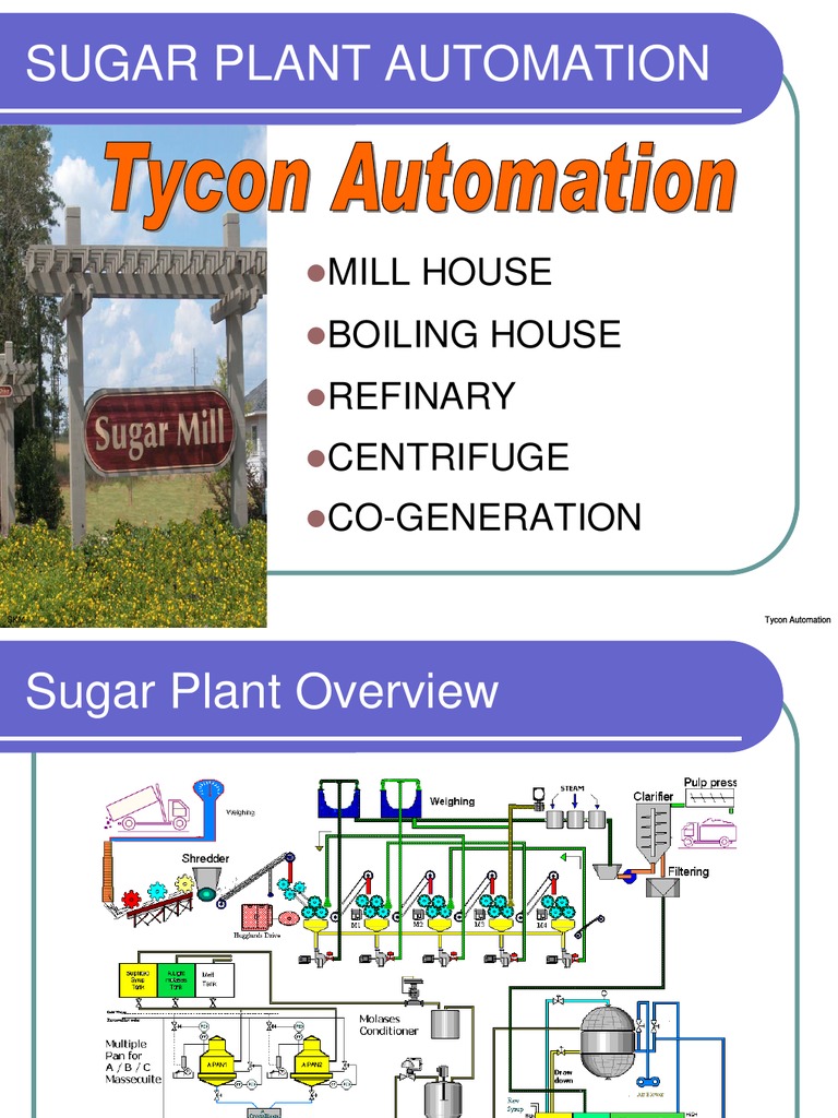 Sugar Plant Automation: Mill House Boiling House Refinary Centrifuge Co ...