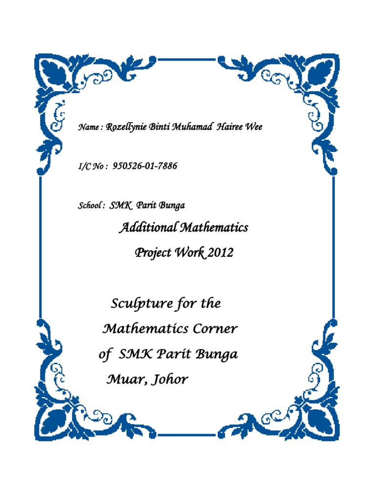 Add Math Project Work 2012 | PDF | Relief | Sculpture