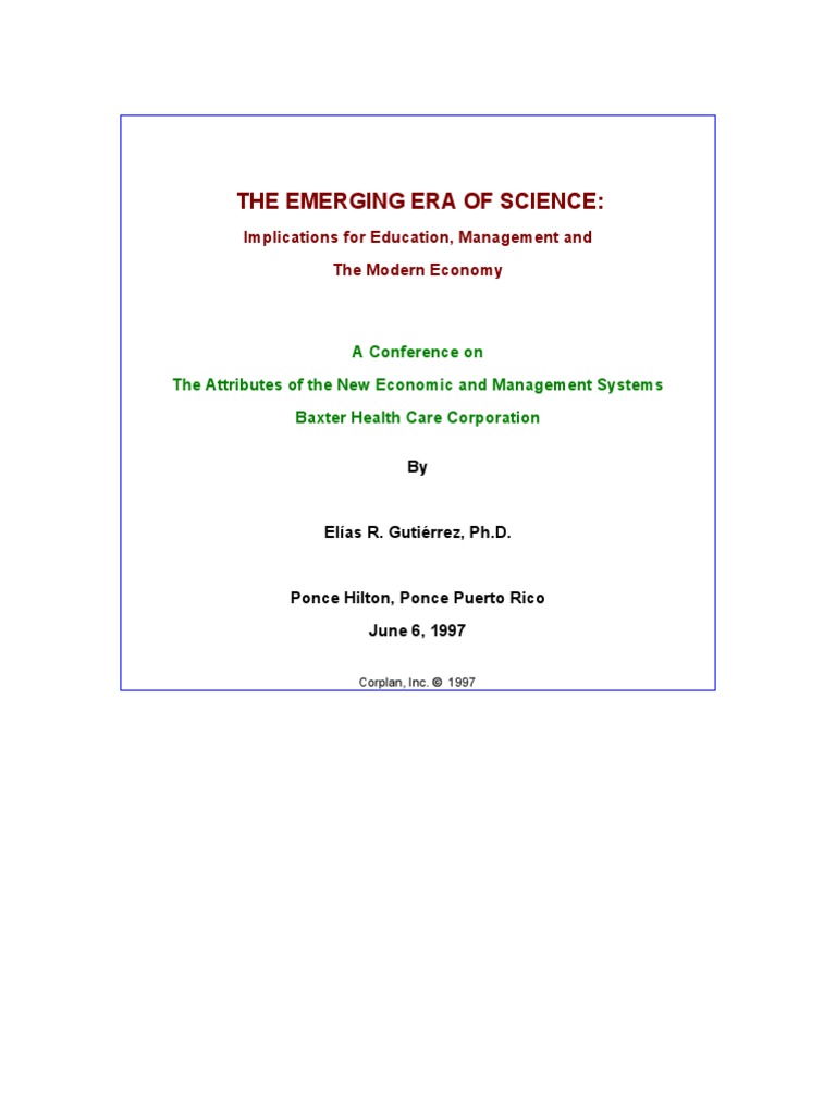 The Emerging Era of Science | PDF | Atoms | Holography