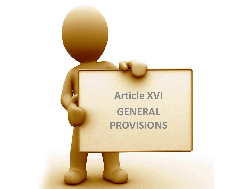 Article Xvi General Provisions | PDF | Sovereign Immunity | Lawsuit