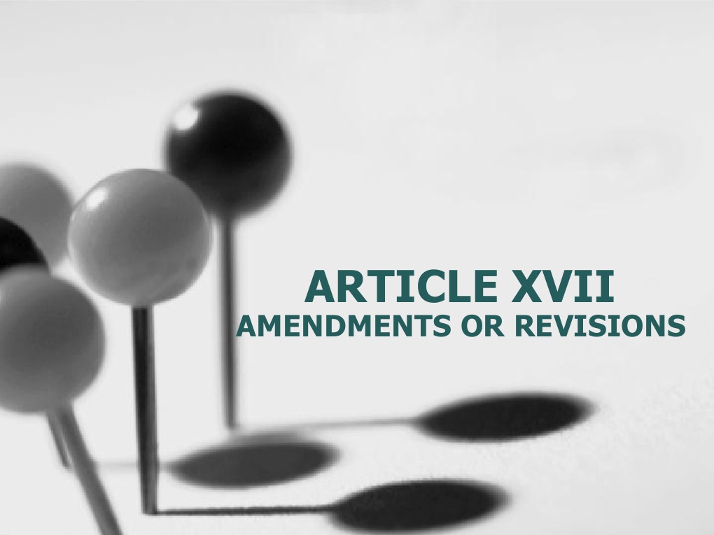 Amending the Philippine Constitution | PDF | Initiative ...
