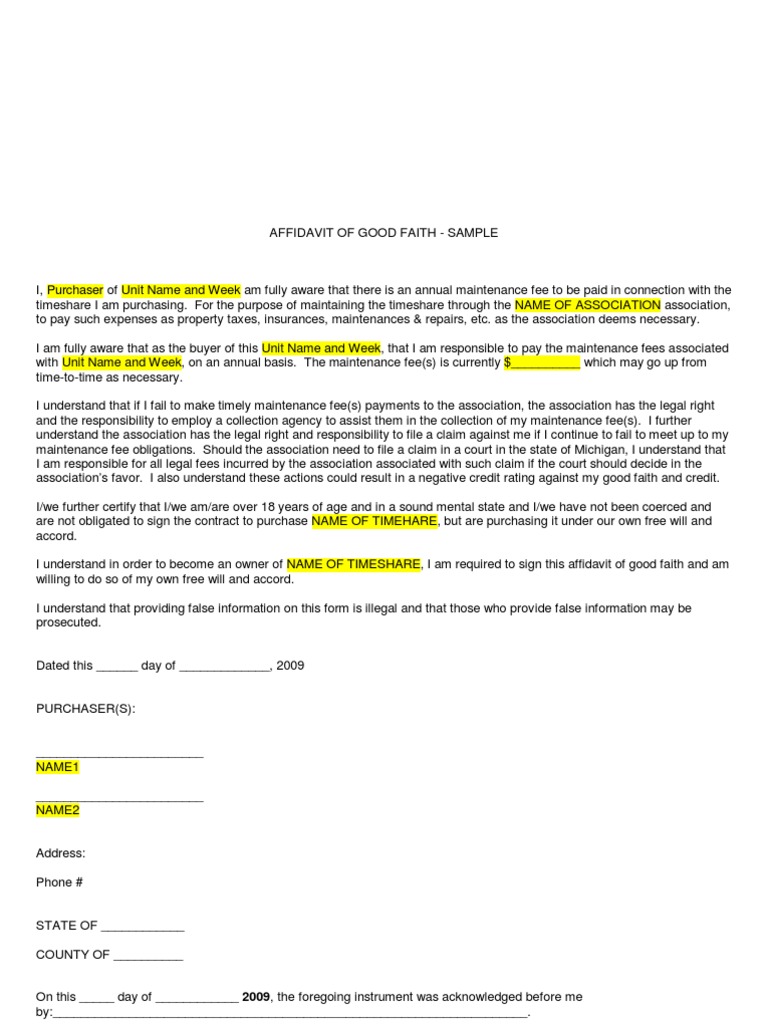 Affidavit of Good Faith | Maintenance Fee (Patent) | Fee | Free 30-day ...