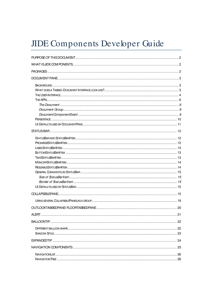 JIDE Components Developer Guide | PDF | Tab (Gui) | Areas Of Computer Science