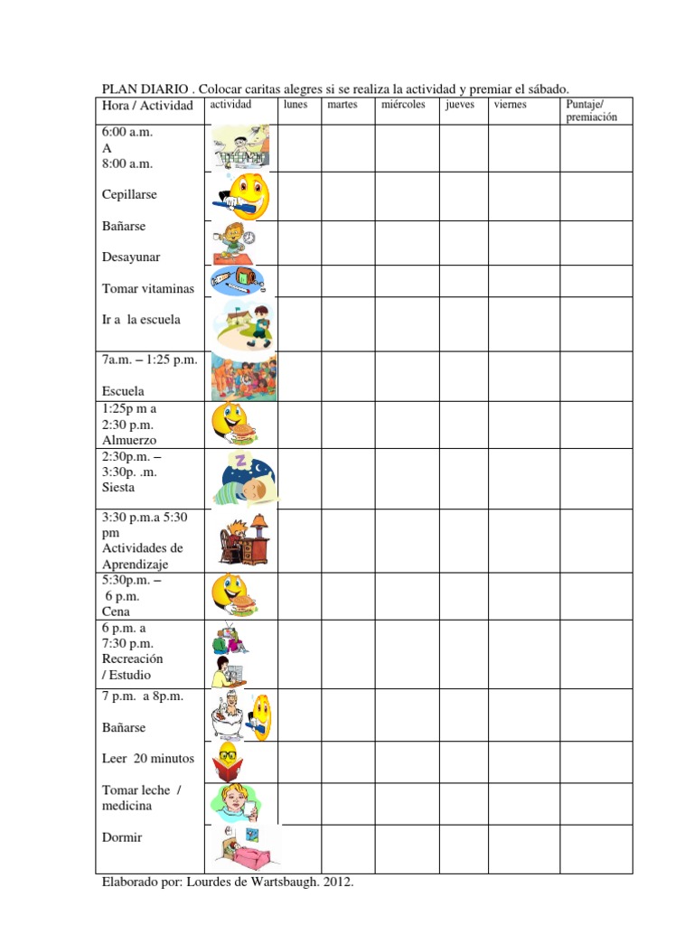 Plan Diario Escolar | PDF
