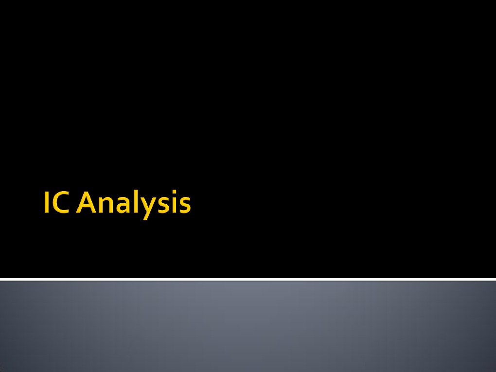 IC Analysis | PDF