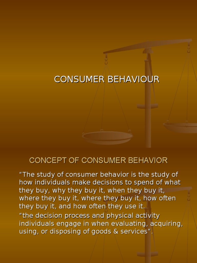 Consumer Behaviour Models | PDF