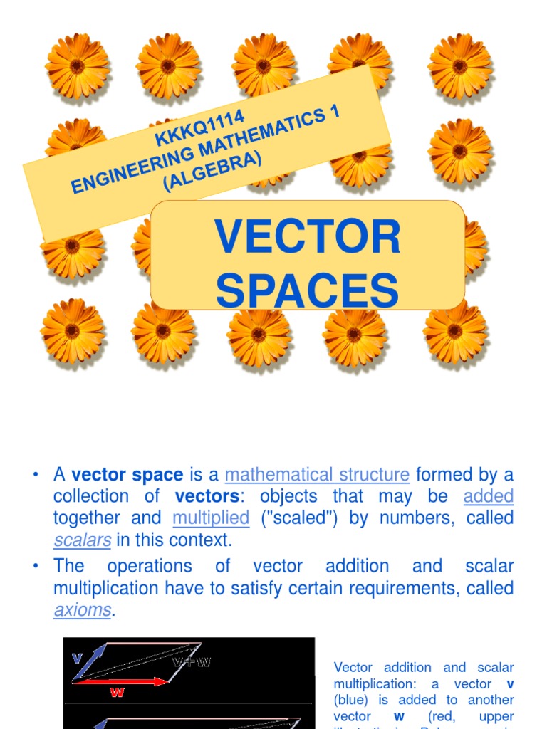 WEEK 5 - Vector Space, Subspace | Download Free PDF | Vector Space ...