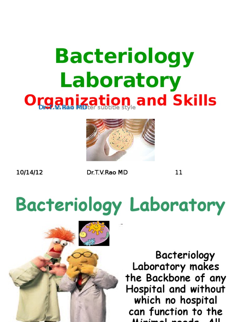 Bacteriology Laboratory Organization | PDF | Growth Medium | Bacteria