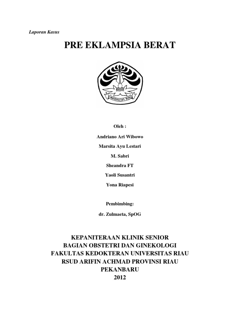 Laporan Kasus PEB | PDF