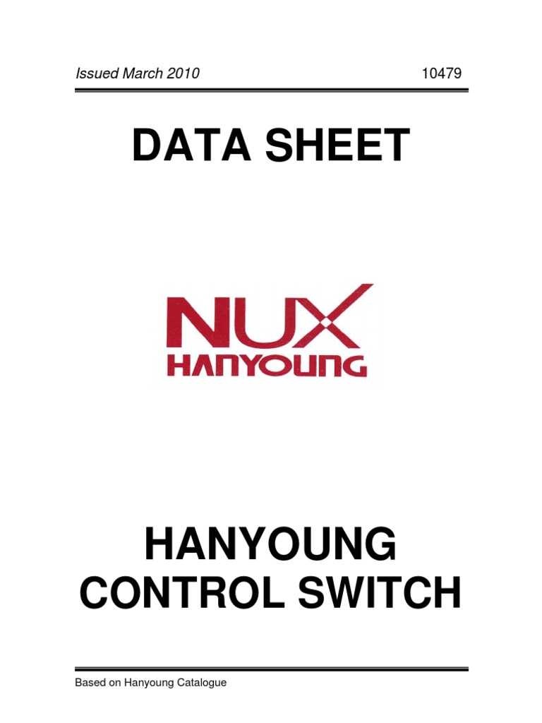 Hanyoung Push Button Lamp Data Sheet | PDF | Switch | Light Emitting Diode