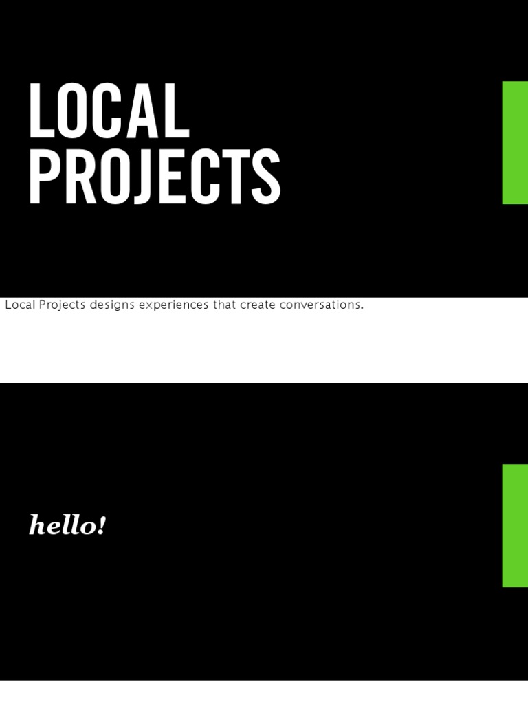 Local Projects Presentation | Download Free PDF | Communication