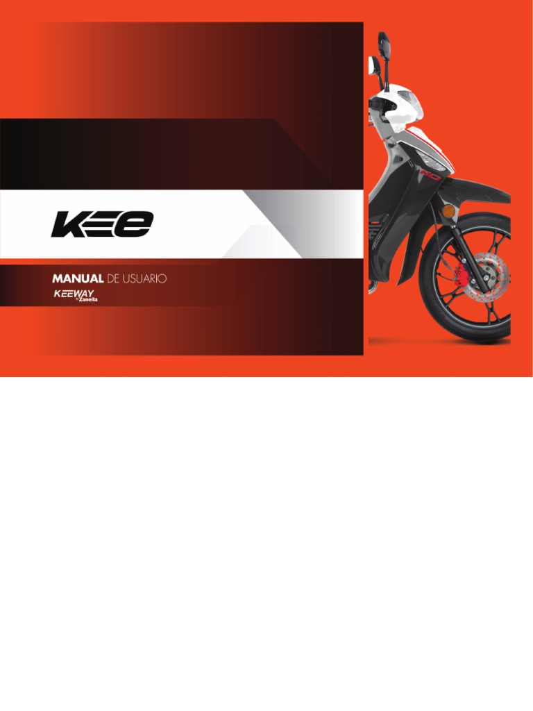 Manual Usuario Keeway KEE 110 CC | PDF | Motocicleta | Tanques