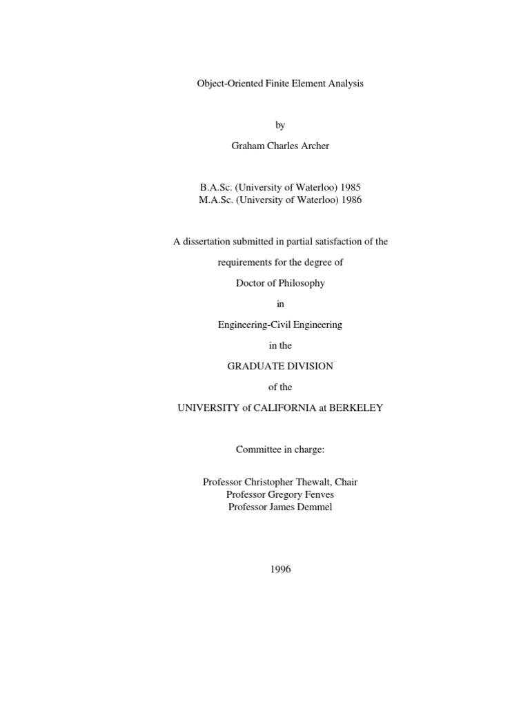 Object-Oriented Finite Element Analysis | PDF | Class (Computer Programming) | Inheritance ...