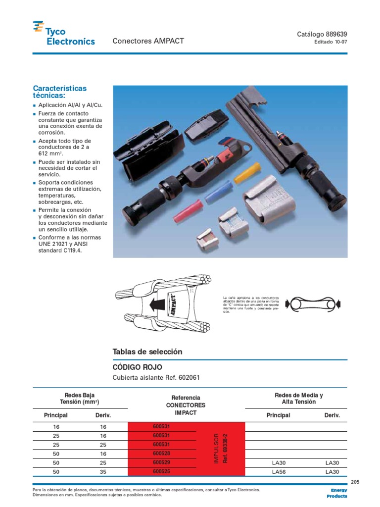 Conectores AMPACT | PDF | Electricidad | Electromagnetismo
