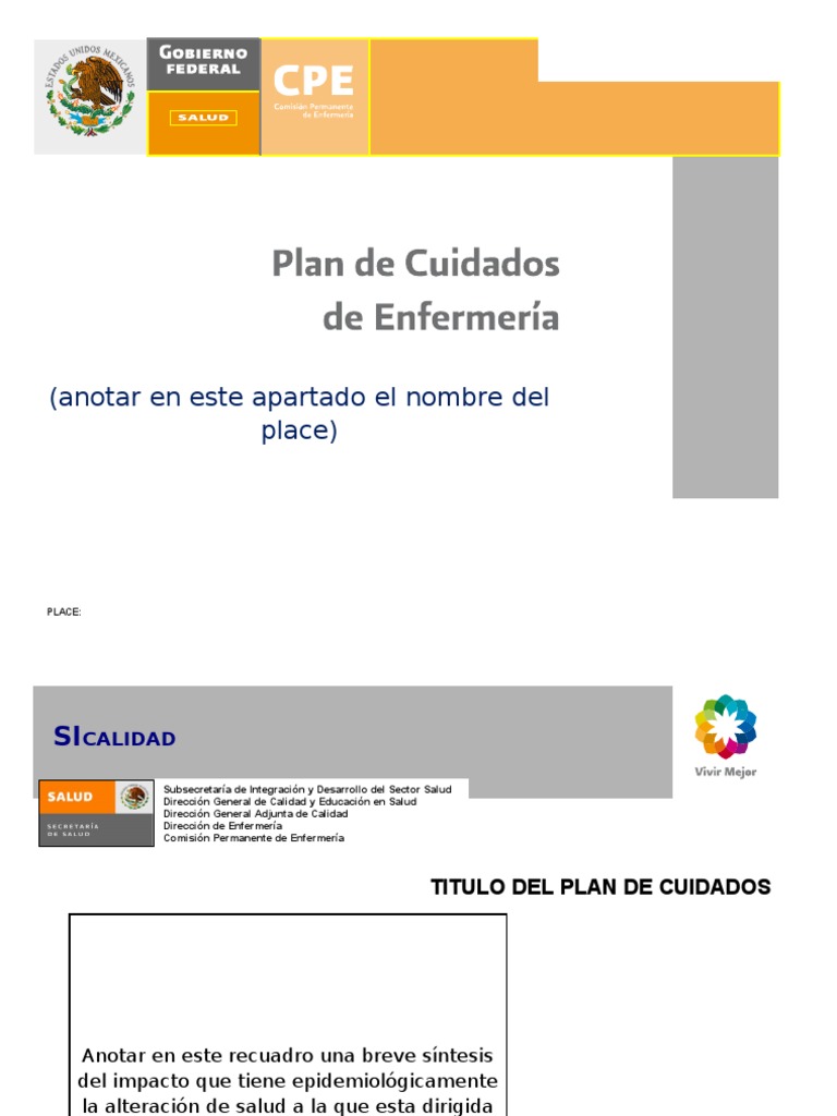 Formato PLACE | Ciencias de la Salud | Bienestar