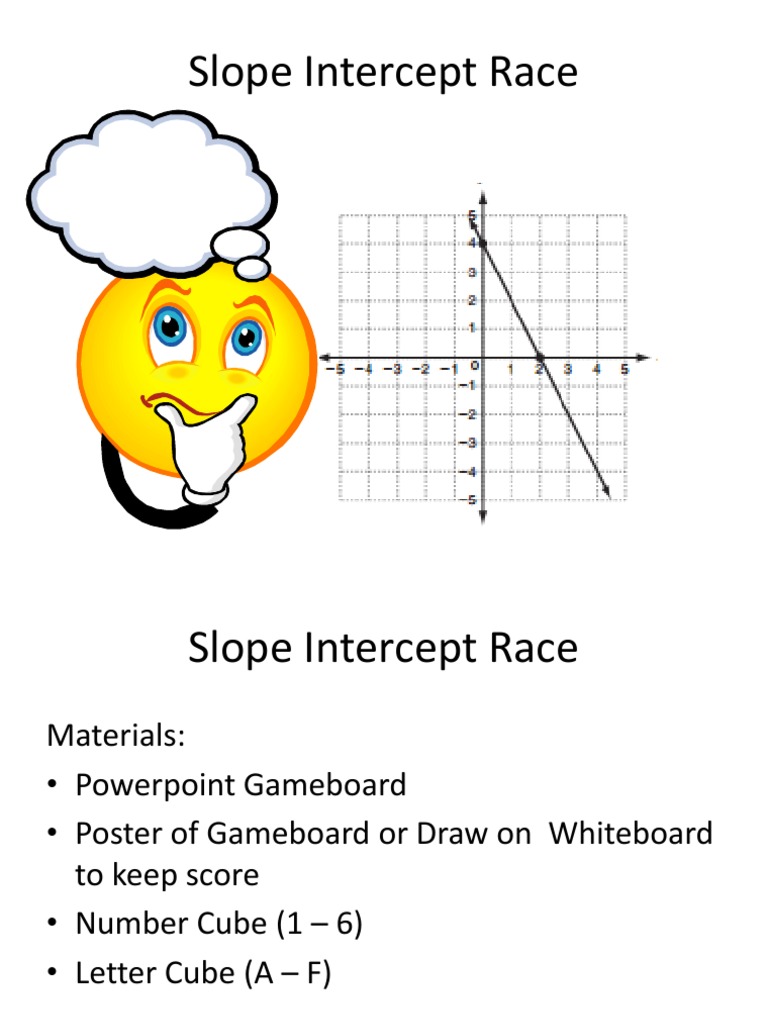 Slope Intercept Gameboard | PDF | Teaching Methods & Materials