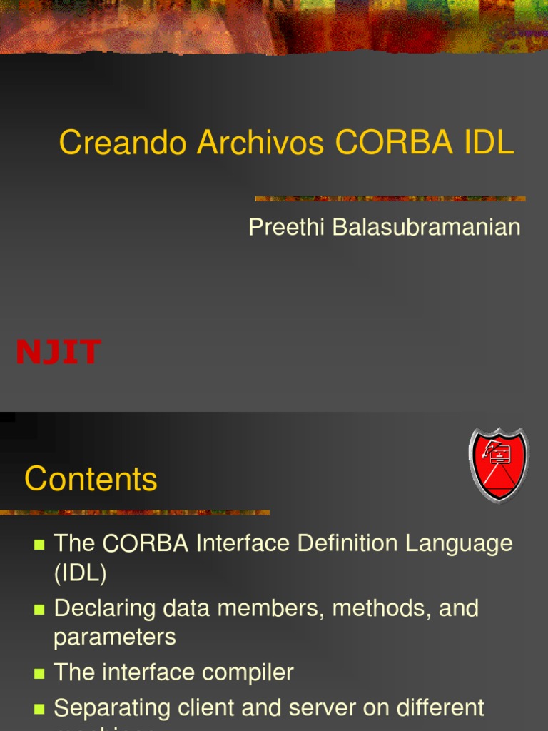 Creando Archivos CORBA IDL: Preethi Balasubramanian | Download Free PDF ...