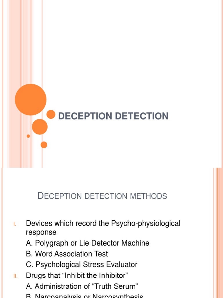 Deception Detection | PDF | Miranda Warning | Polygraph