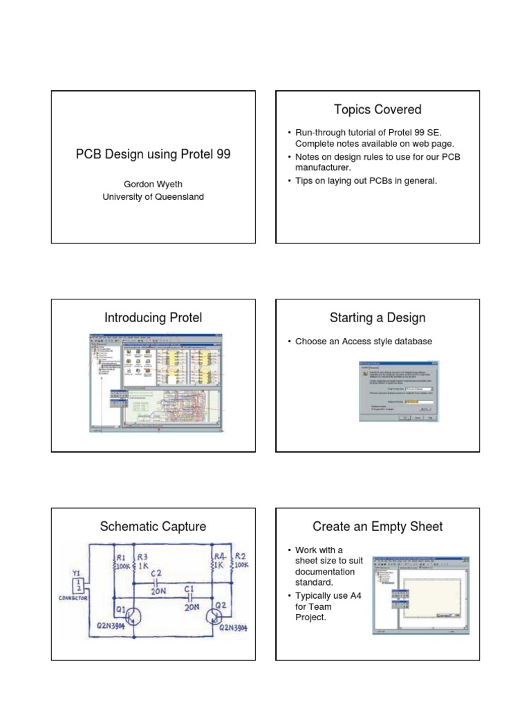 Protel 99 PCB Design Tutorial Guide | PDF | Printed Circuit Board ...