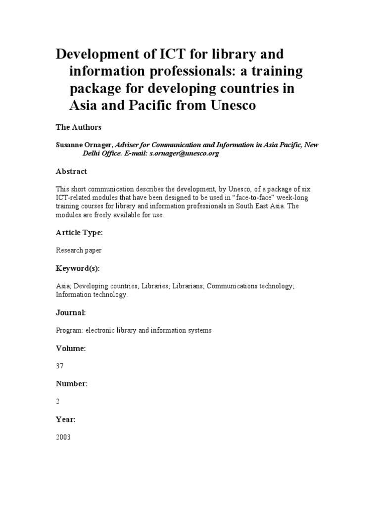 Using Ict in Library | PDF | Educational Technology | Distance Education