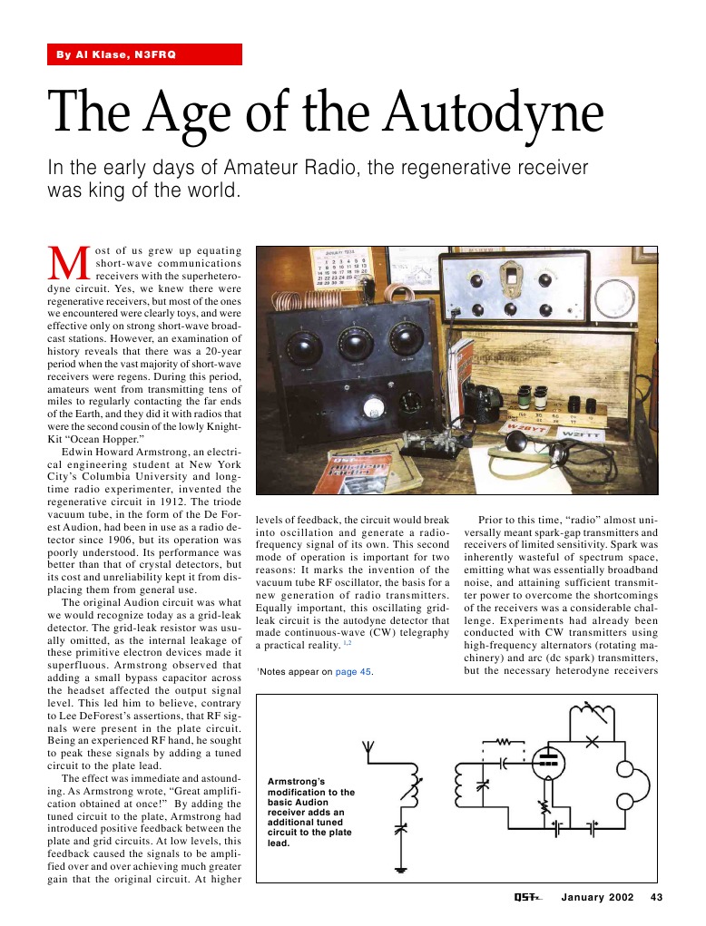 Autodyne | PDF | Amplifier | Vacuum Tube