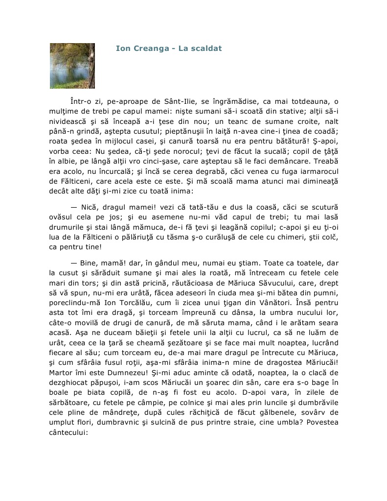 ION CREANGA - La Scaldat